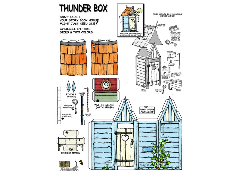 Paper House Model, Outhouse - Etsy