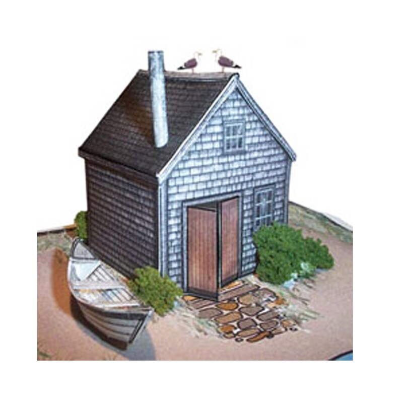 Paper Model House, Fishing Shack - Etsy