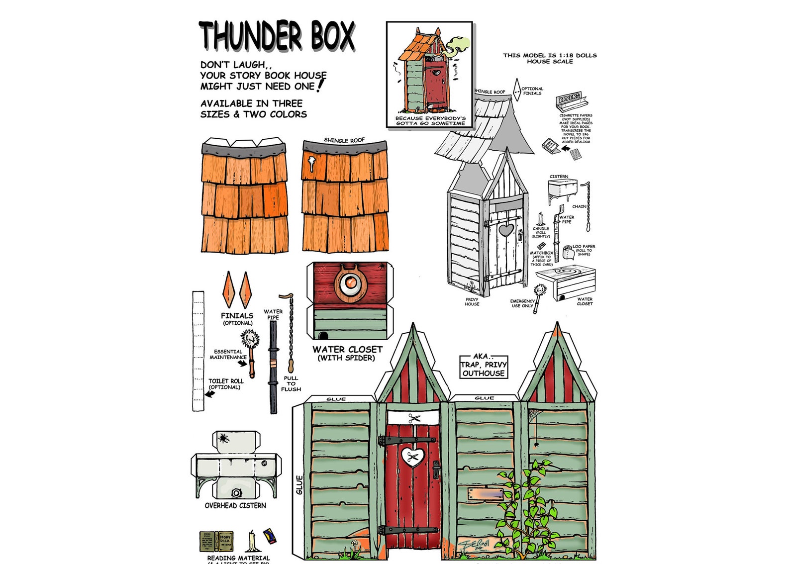 Paper House Model, Outhouse - Etsy