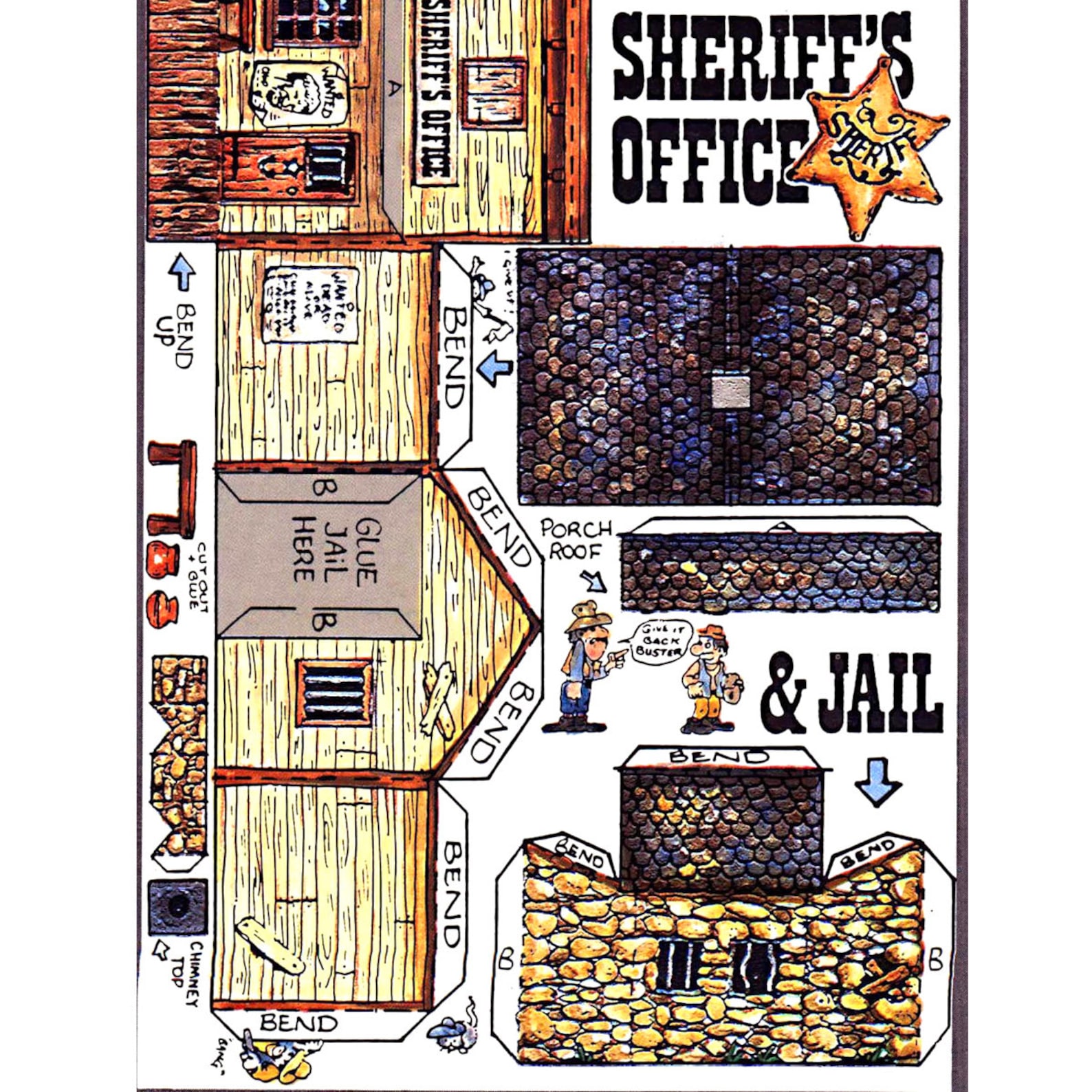3d Paper House, Sheriff's Office - Etsy