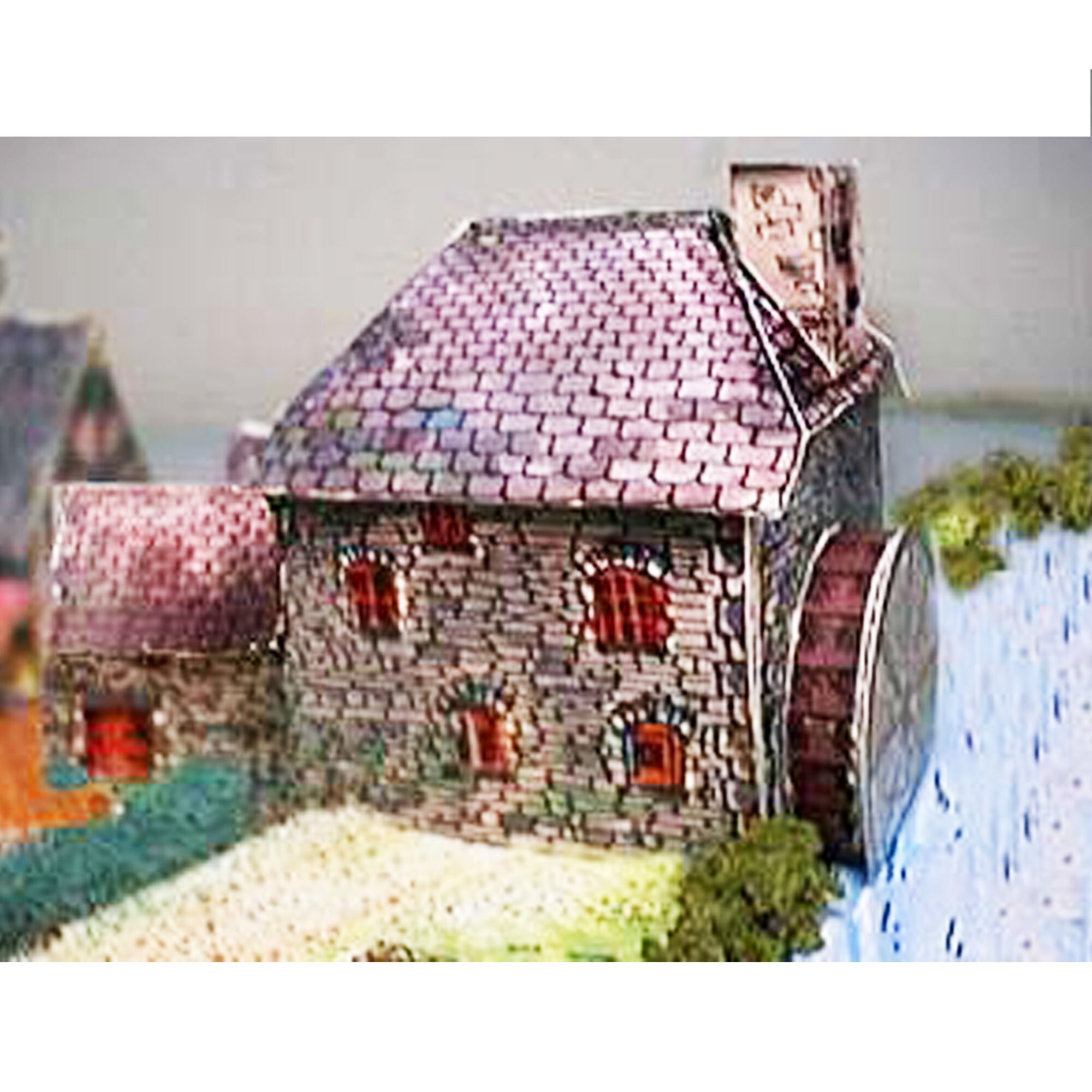Paper House Model, Fairy House Kit, Water Mill - Etsy