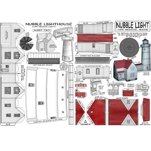 Paper Lighthouse Model, Paper Model House, Nubble Light - Etsy