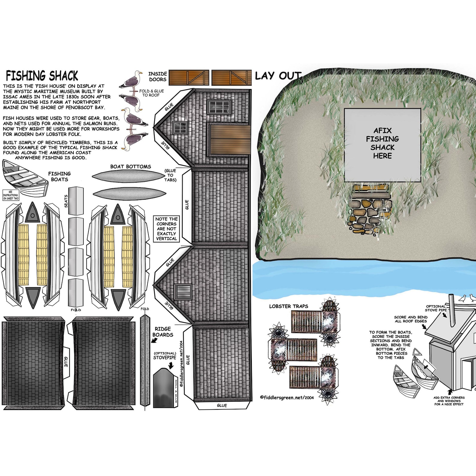 Paper Model House, Fishing Shack - Etsy