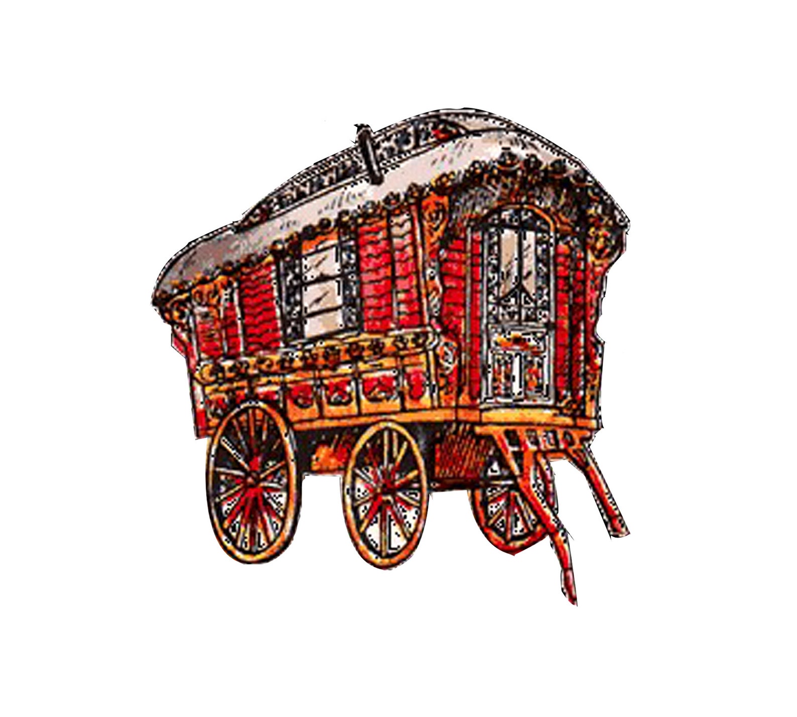 Paper Model Car, Gypsy Caravan - Etsy
