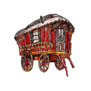 Paper Model Car, Gypsy Caravan - Etsy