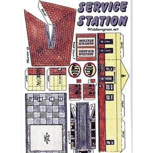 Paper House Model, Service Station - Etsy