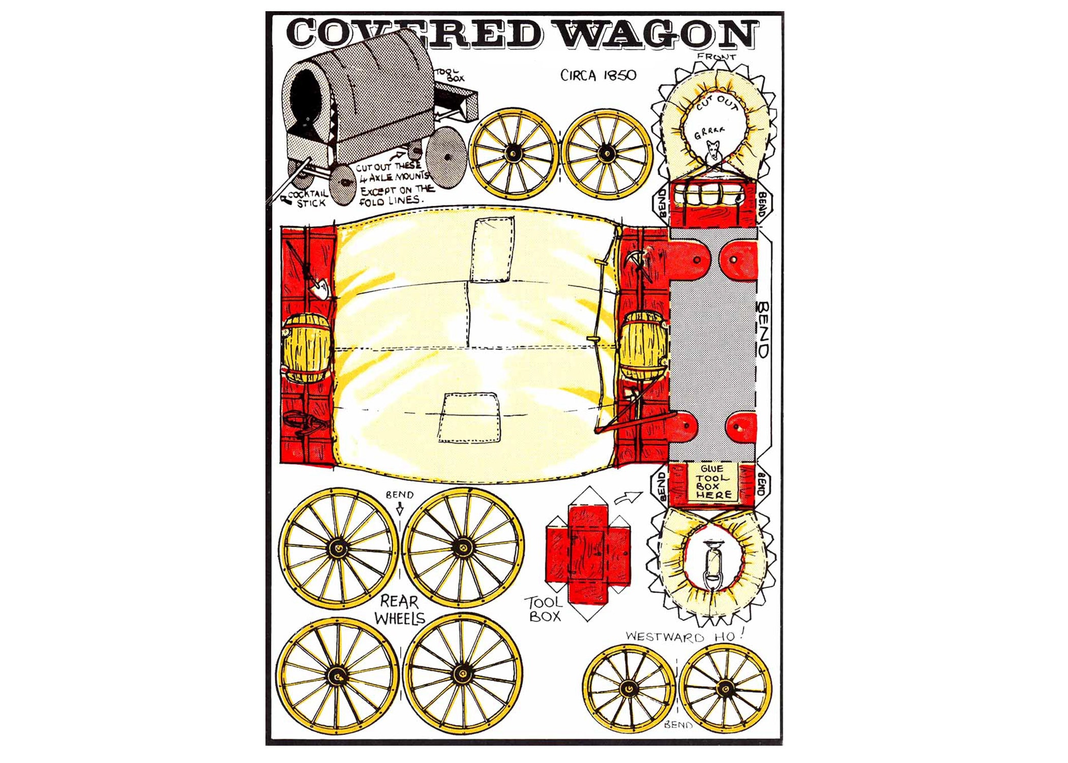 Wagon Model Kit Covered Wagon Paper Model Car - Etsy