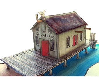 Paper Model House Papercraft House Jake's Saloon - Etsy