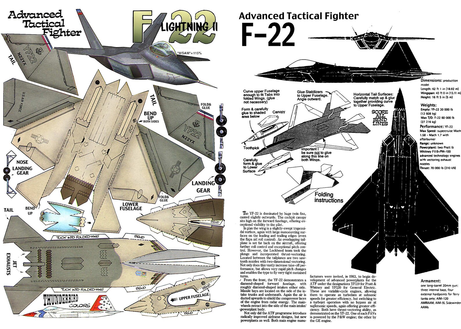 F-22 Model, F-22, F-22 Raptor, Paper Plane Model - Etsy
