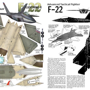 F-22 Model, F-22, F-22 Raptor, Paper Plane Model - Etsy
