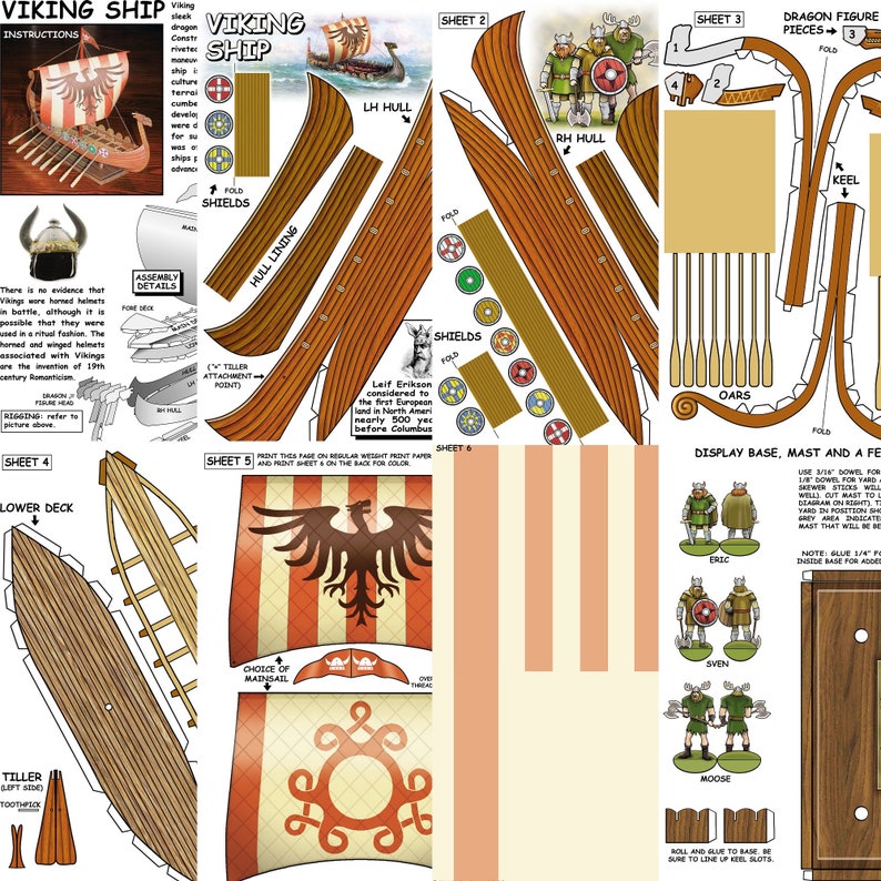 Viking Ship Model - Etsy