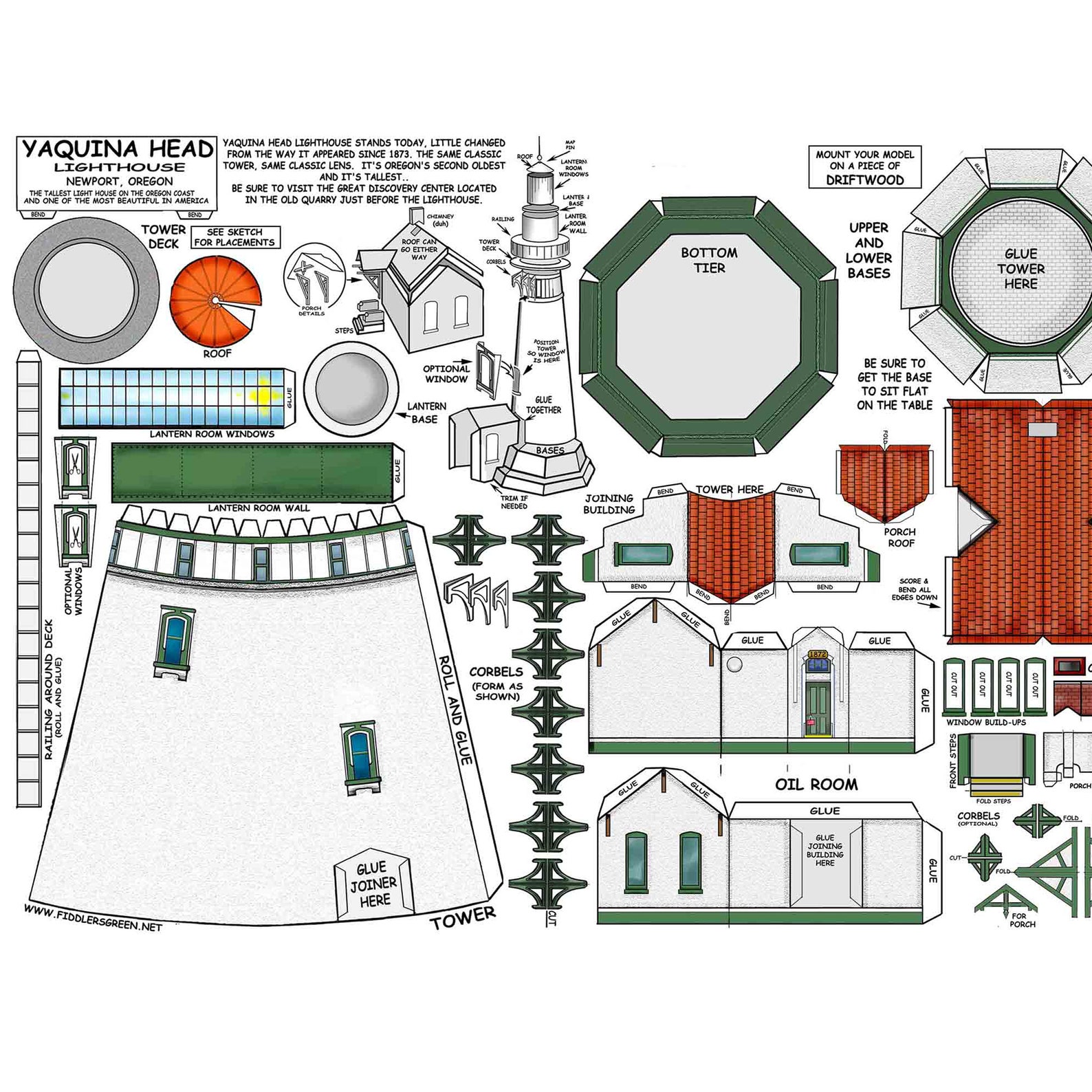 Lighthouse Paper Model - Etsy