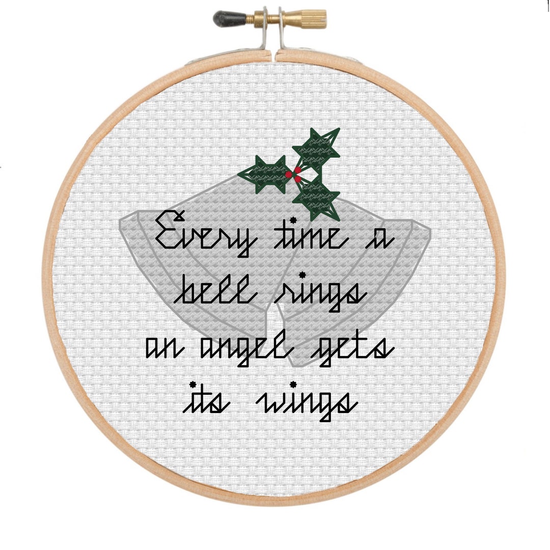 Bell Ring, Angel Wings - Cross Stitch Ornament Pattern *PDF Digital ...