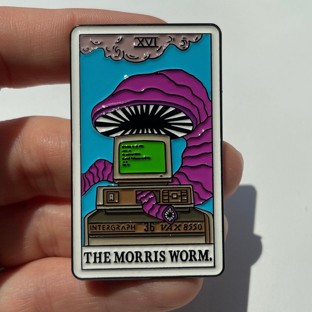 The Morris Worm Tarot Card Enamel Pin - Etsy