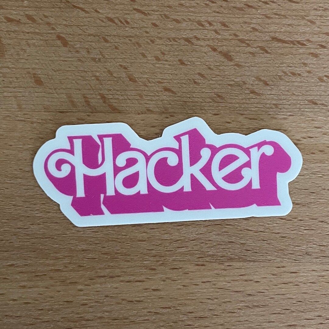 Pink Hacker Sticker - Etsy