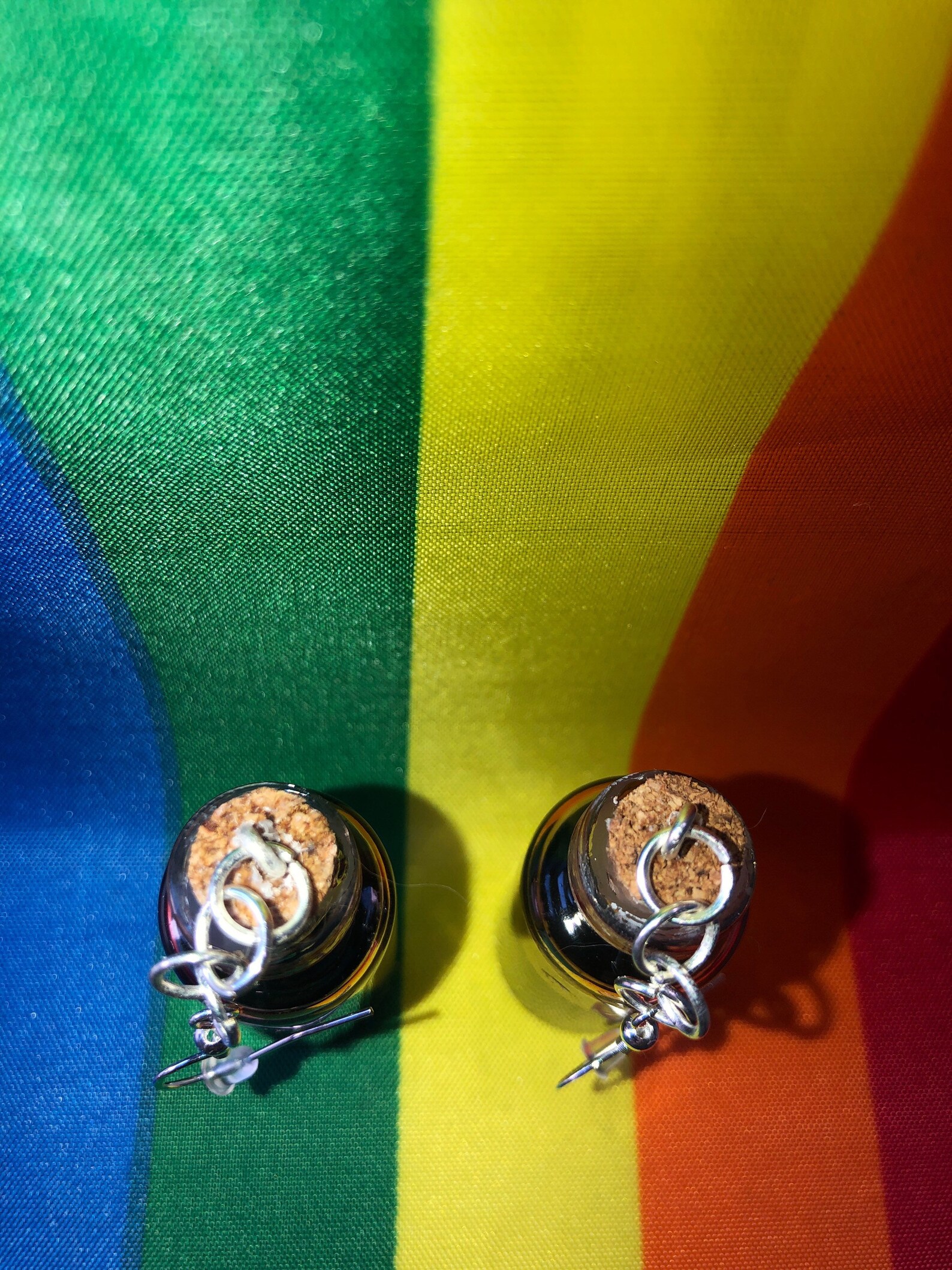 Blood Jar Earrings-gore Earrings-blood Vial-fake Blood - Etsy