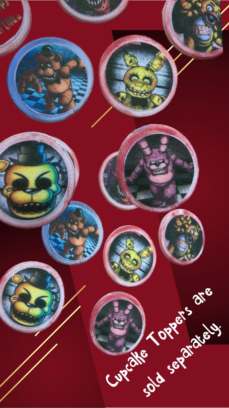 Inspired by Five Nights at Freddy's Cake Toppers Five - Etsy