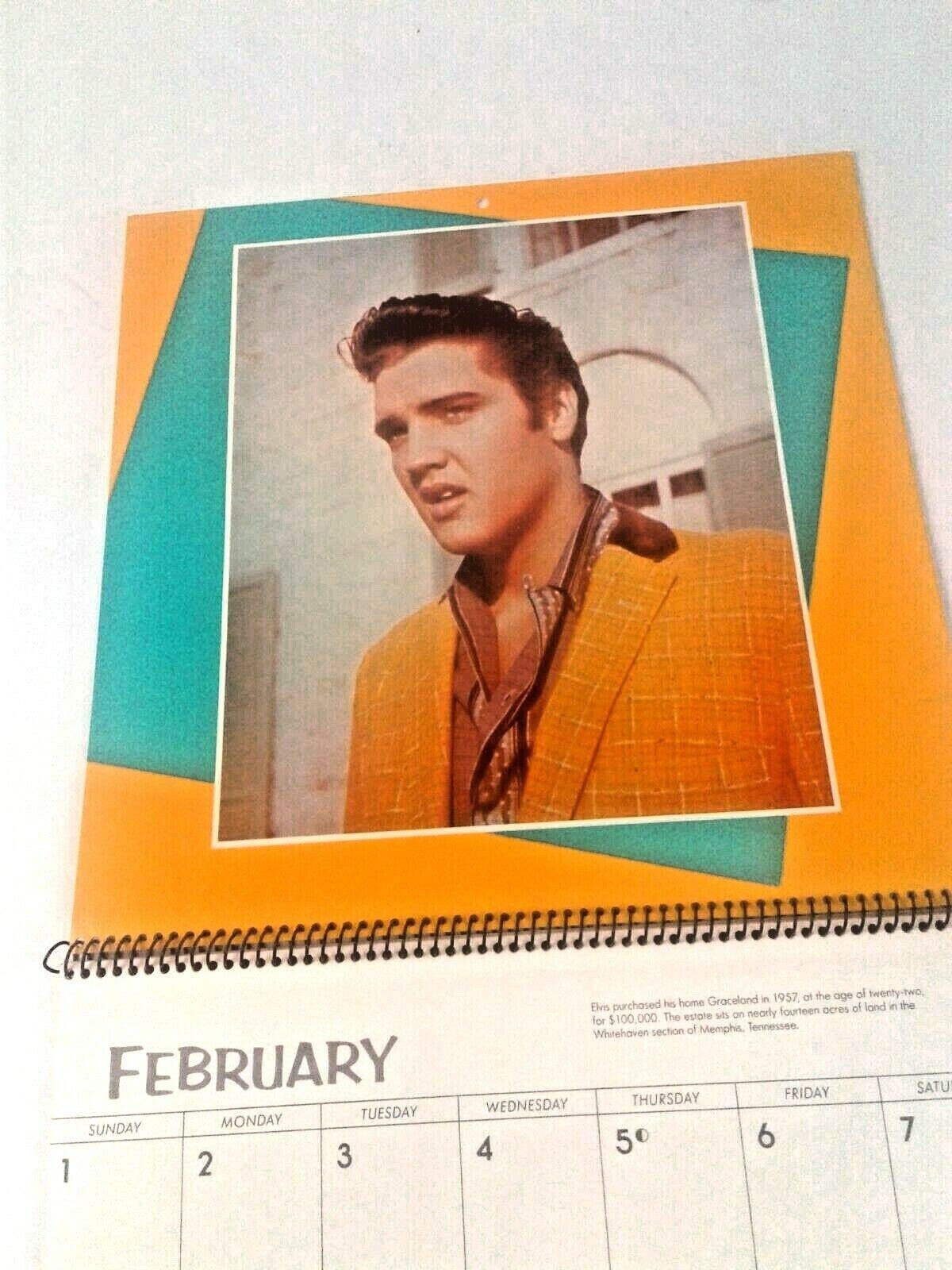 Elvis Presley 1987 Hallmark Cards Calendar - 13 Months - 12 Beautiful ...