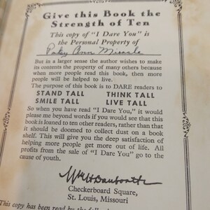 1950 I Dare You Book by William H Danforth founder of Ralston Purina ...