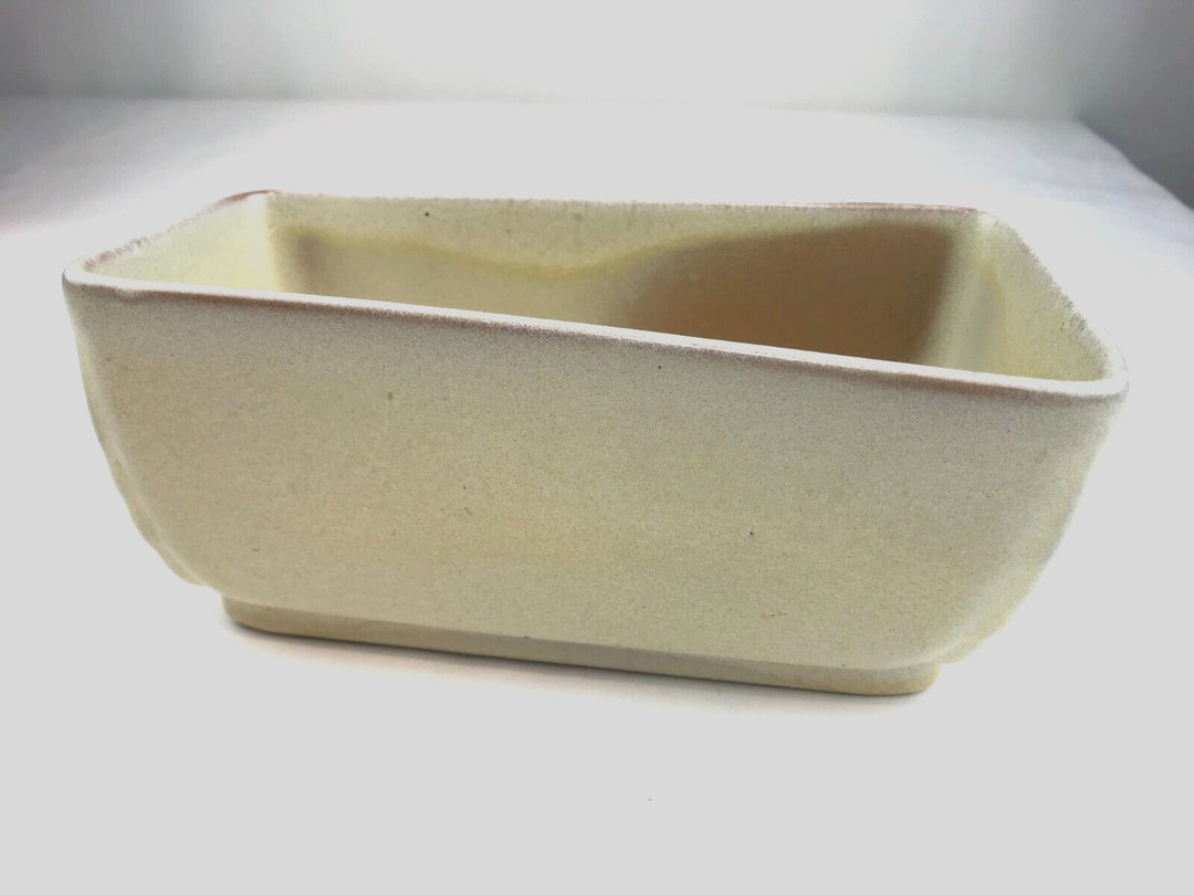 Frankoma Pottery #14 Desert Gold Offset Planter Rectangle 8" L X 4" W X ...
