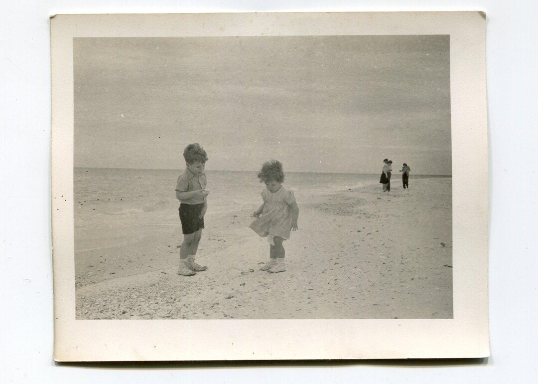 Accidental Masterpiece. Beachcombing Children on a Beach. December 1940 ...