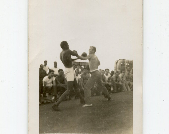 Shirtless Men in Boxing Match With Guys Watching Fight. - Etsy
