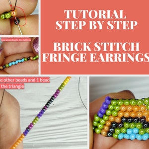 Snake Fringe Earrings, Seed Bead Snake Earrings, Miyuki Delica, PDF ...