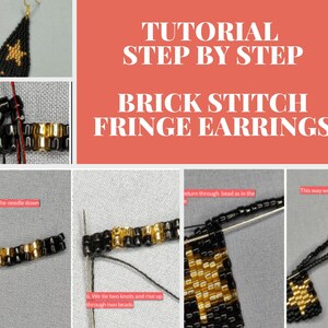 Beaded Snake Pattern Fringe Long Earrings - Step-by-step Digital ...