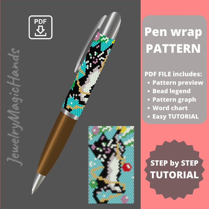 Beaded Pen Covers - Etsy