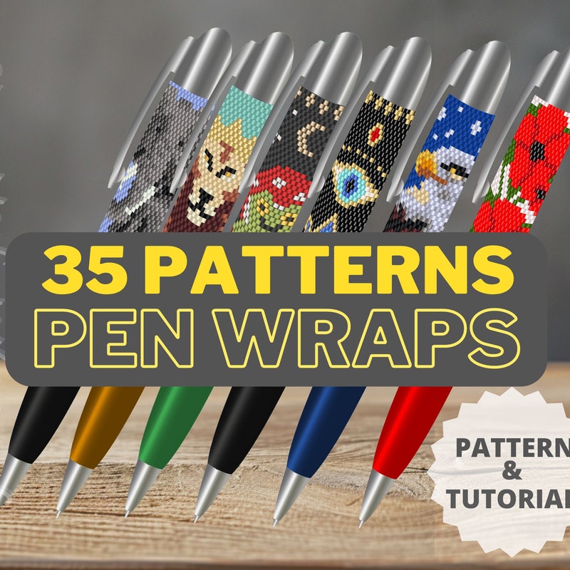 Beaded Pen Covers - Etsy