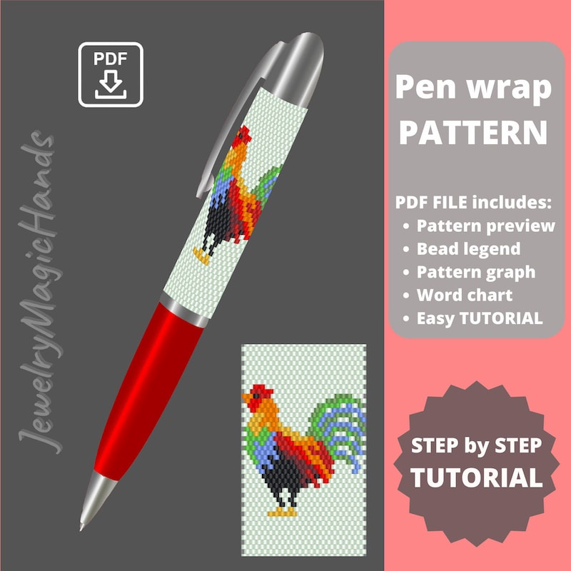 Rooster Bead Pattern - Etsy
