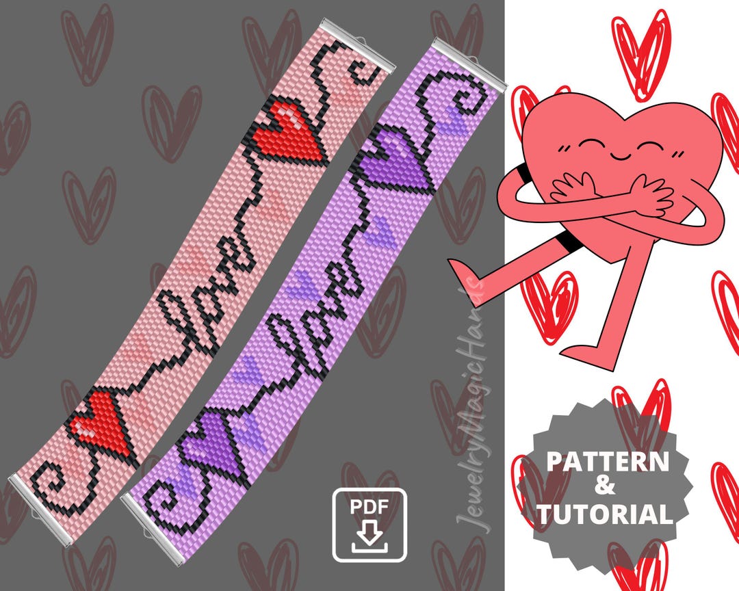Love Bracelet Pattern | Heart Bracelet | Empath Protection Bracelet ...