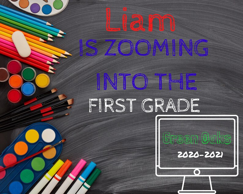 Remote Learning Sign Custom Digital File Print Form Home - Etsy