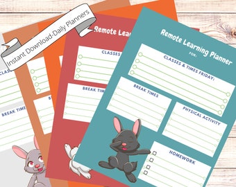 Remote Learning Printable Planner for Preschool Elementary | Etsy