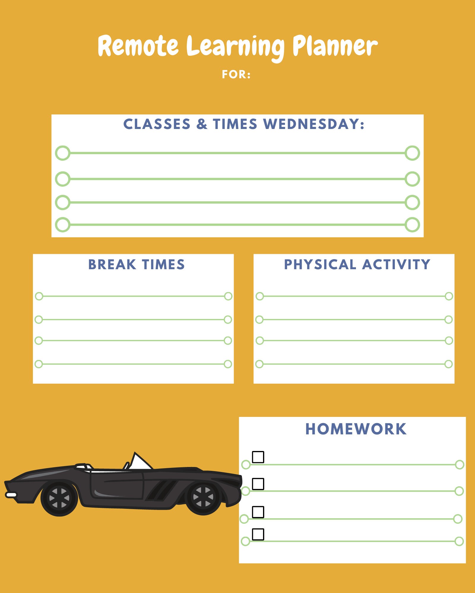 Remote Learning Printable Planner for Preschool Elementary - Etsy