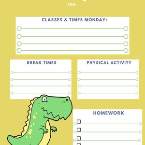Remote Learning Printable Planner for Preschool Elementary School ...