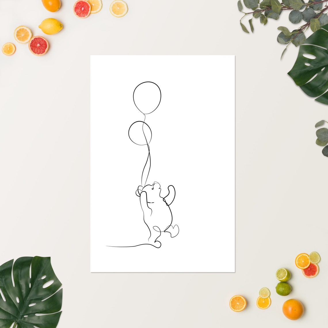 DIGITAL DOWNLOAD Winnie-the-pooh Line Art Poster , Children's Decor ...