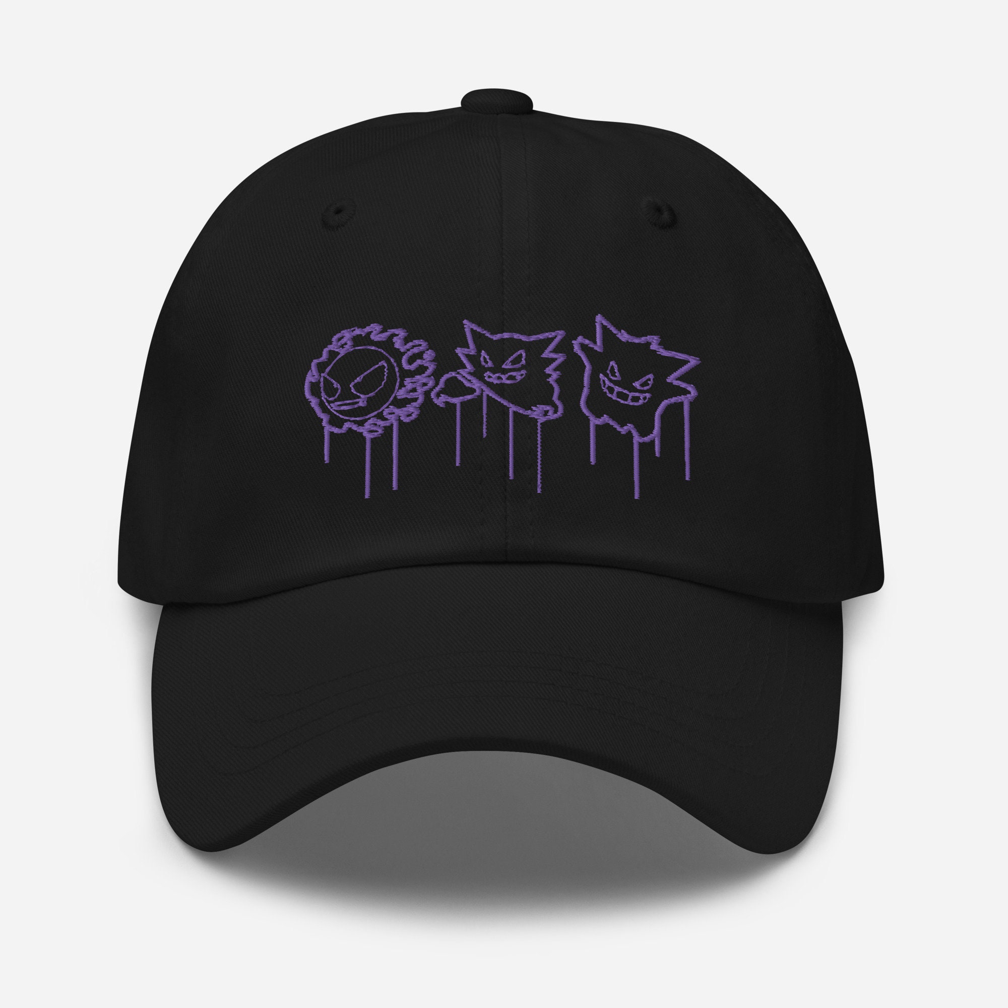 Gengar, Haunter, Ghastly Pokemon Evolution Minimalist Drip Ball Cap Hat ...
