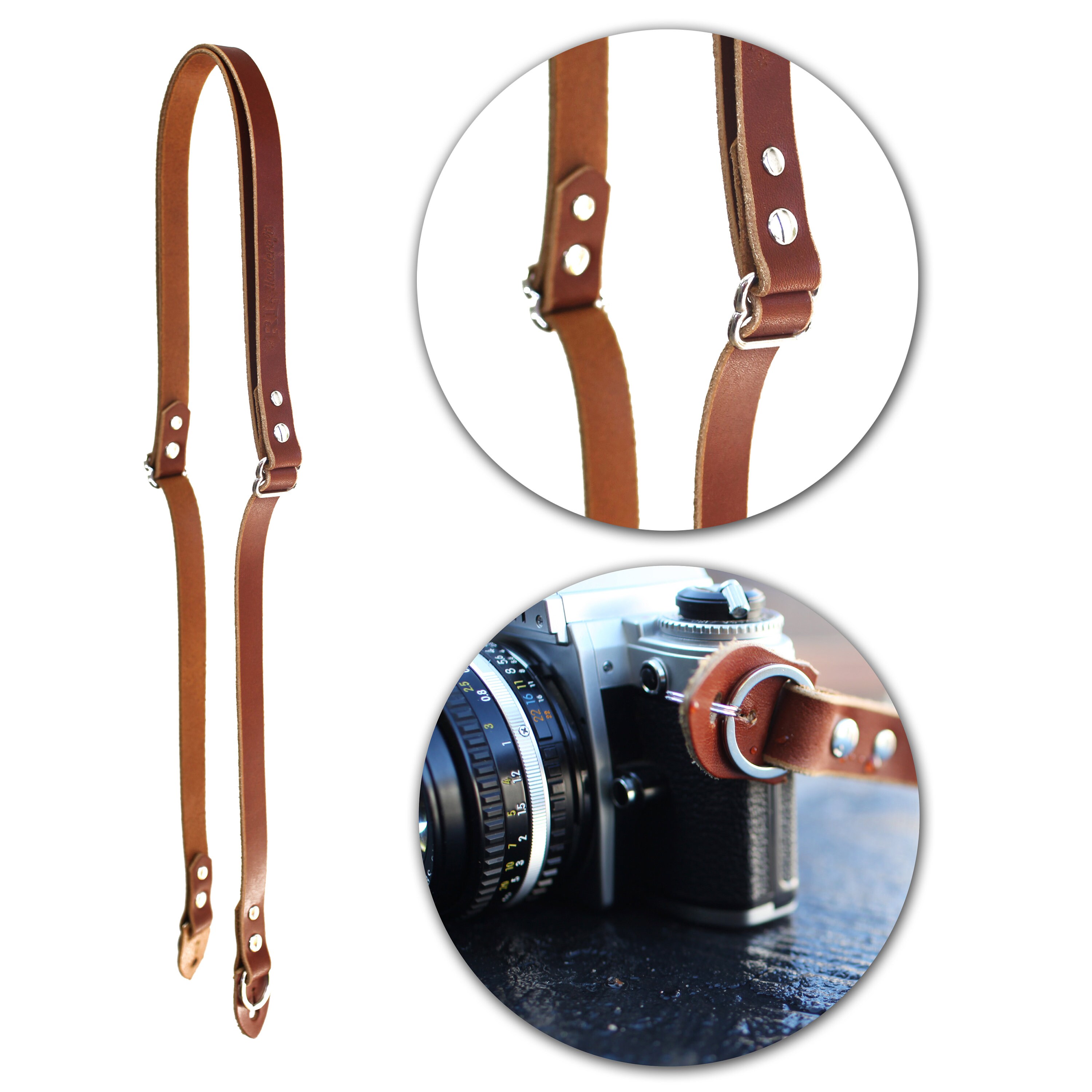 Panje - Single Adjustable Handmade Leather Camera Sling and Neck Strap ...