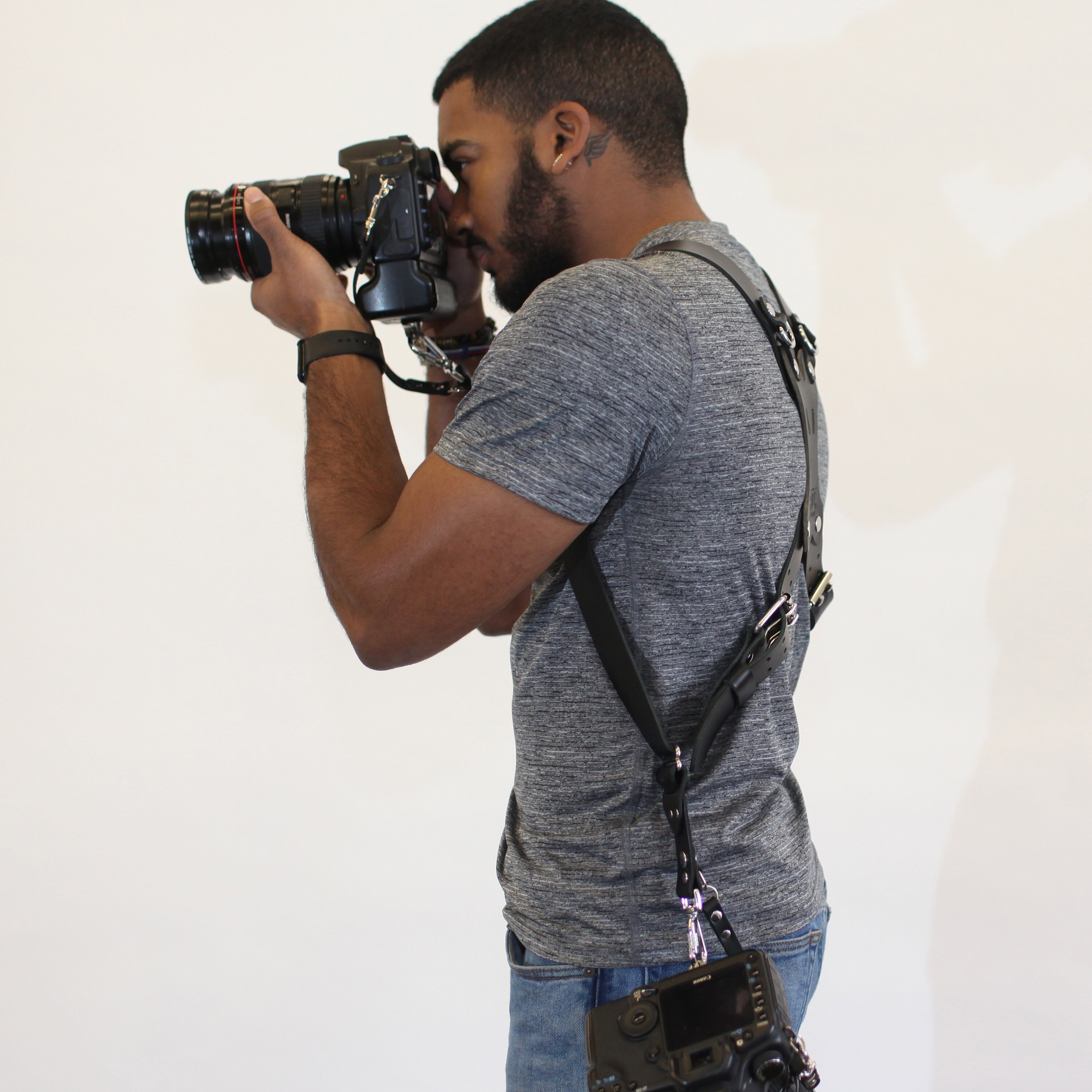 Rebel Dual Handmade Leather Camera Harness Sling N Strap RL | Etsy