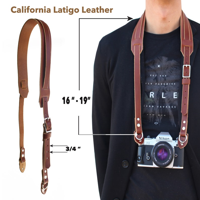 Asil- Single Adjustable Handmade Leather Camera Sling and Neck Strap RL ...
