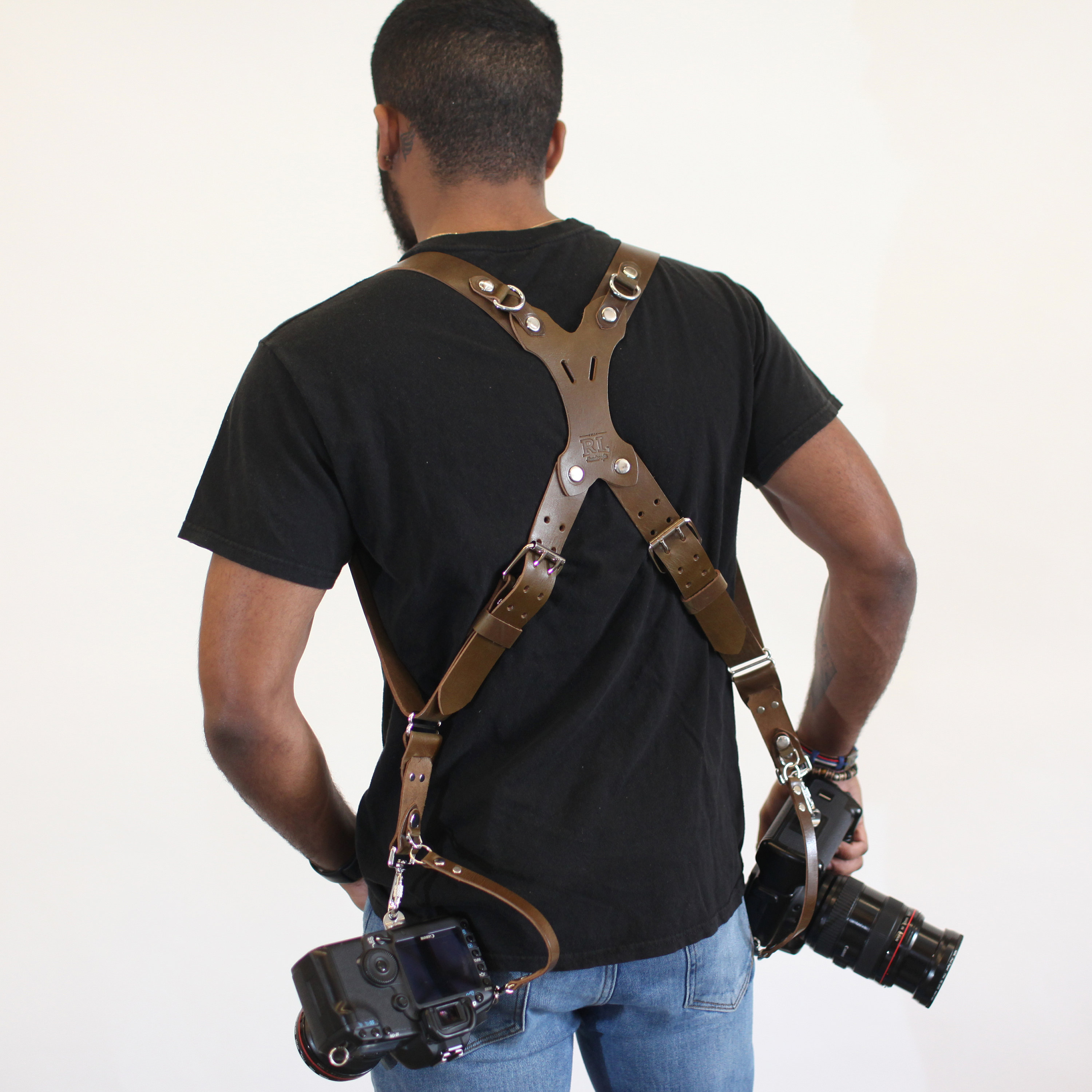 Rebel Dual Handmade Leather Camera Harness Sling N Strap RL | Etsy