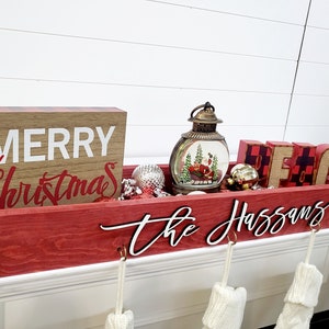 3D Personalized Stocking Holder Box, Mantel Decor, Fireplace Decor ...