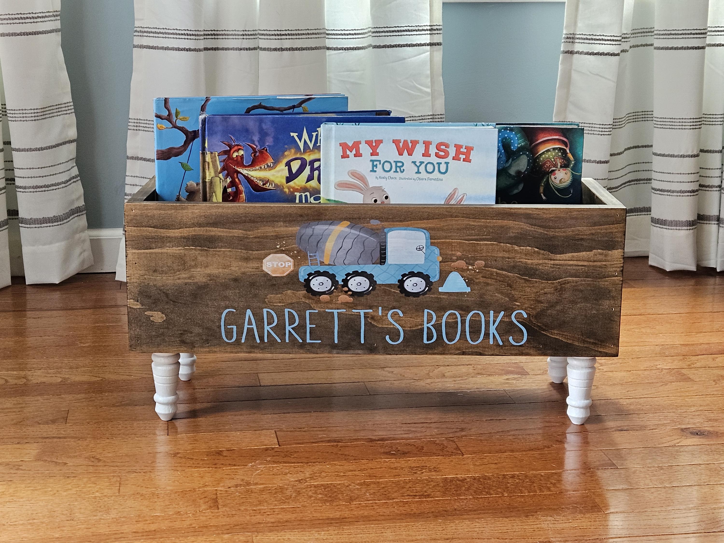 Personalized Book Bin - Book Storage - Books - Toy Storage - Bookcase ...