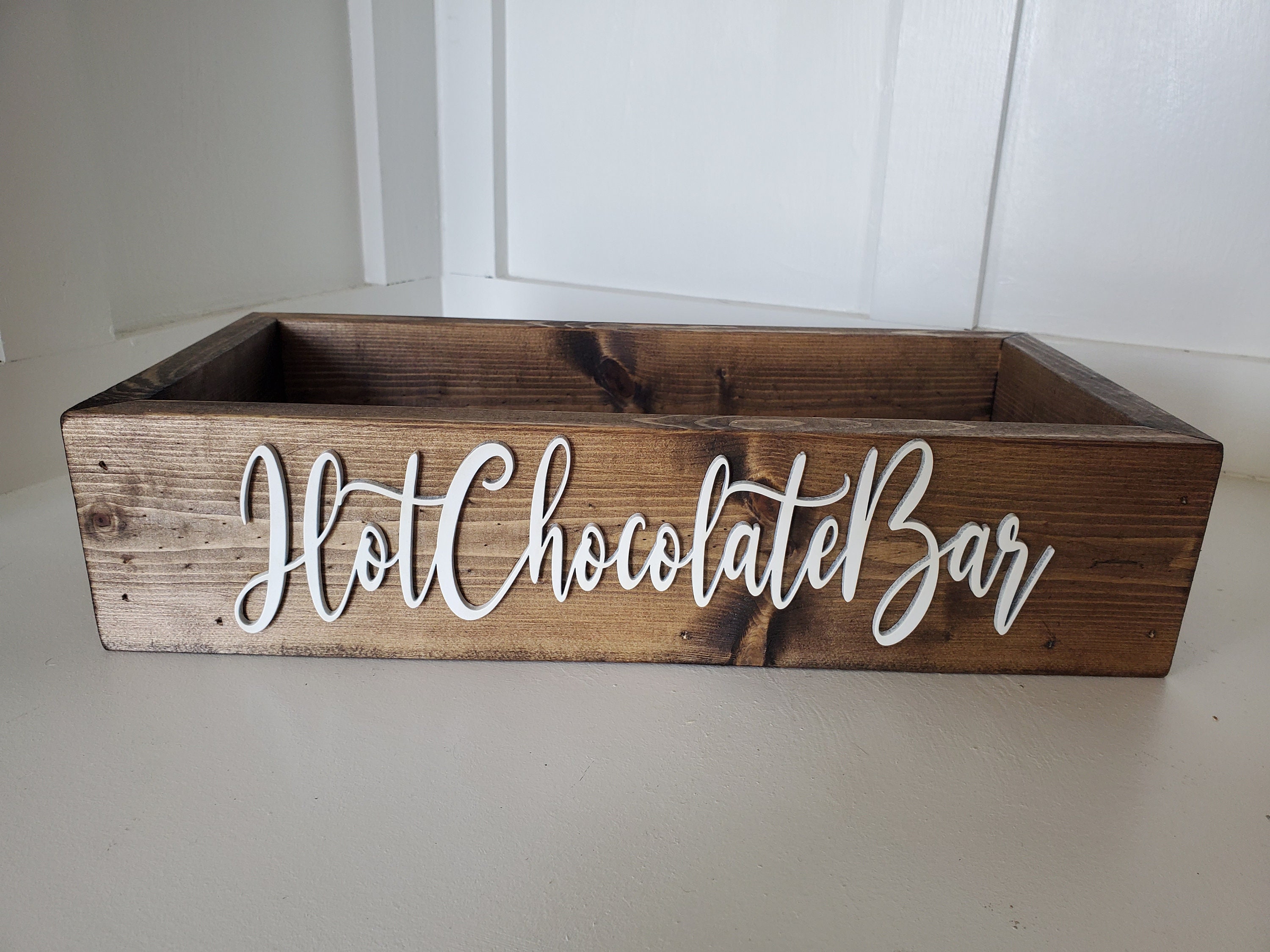3D Hot Chocolate Bar Box Chocolate Box Drink Station Hot - Etsy