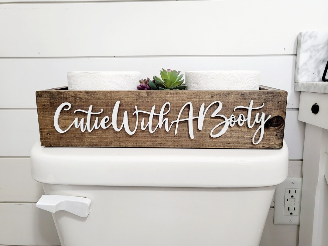 3D Cutie With a Booty Toilet Box - Rustic Toilet Paper Holder ...