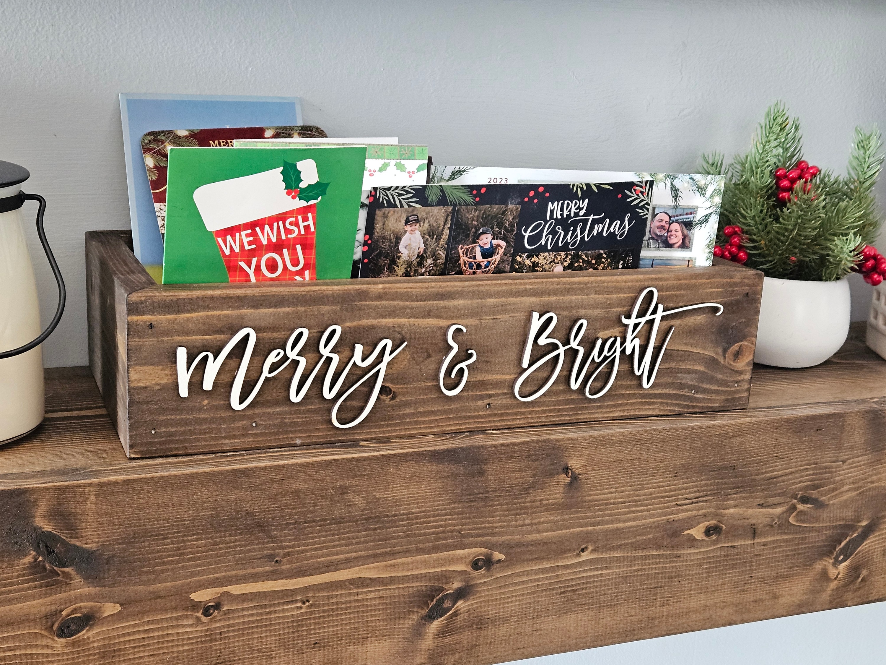 Christmas Card Holder Display, Holiday Card Holder, Card Organizer ...