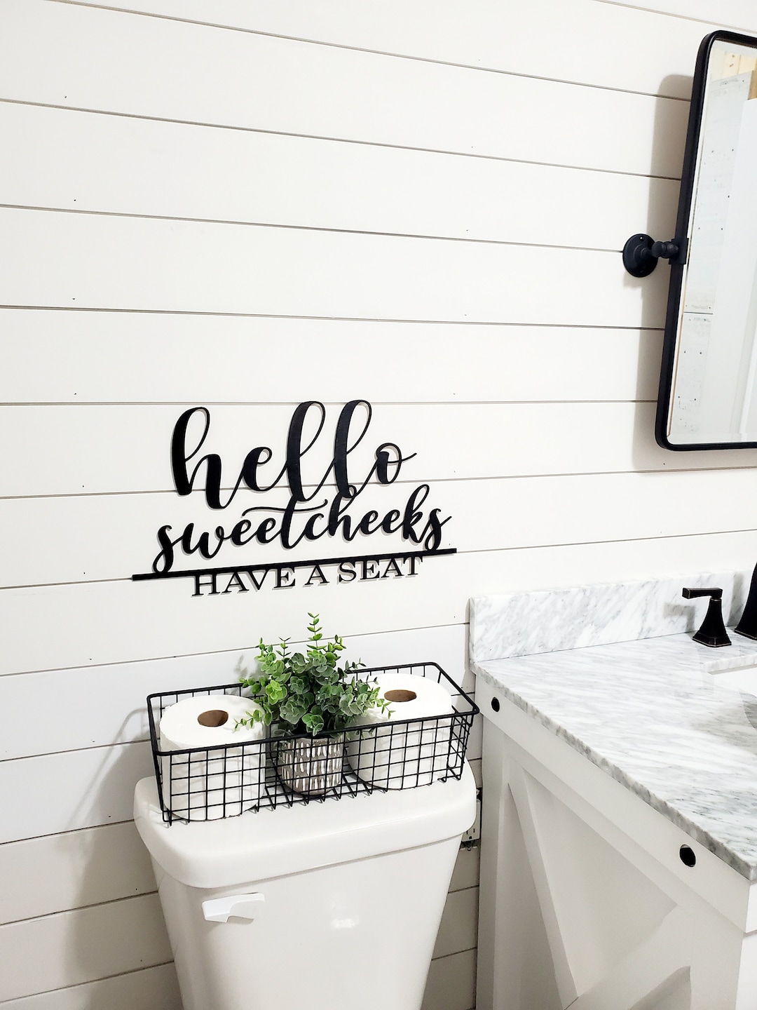 3d Hello Sweet Cheeks Sign | Over Toilet Sign | Bathroom Sign ...