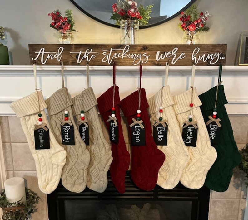 3D and the Stockings Were Hung Stocking Holder Box Mantel - Etsy