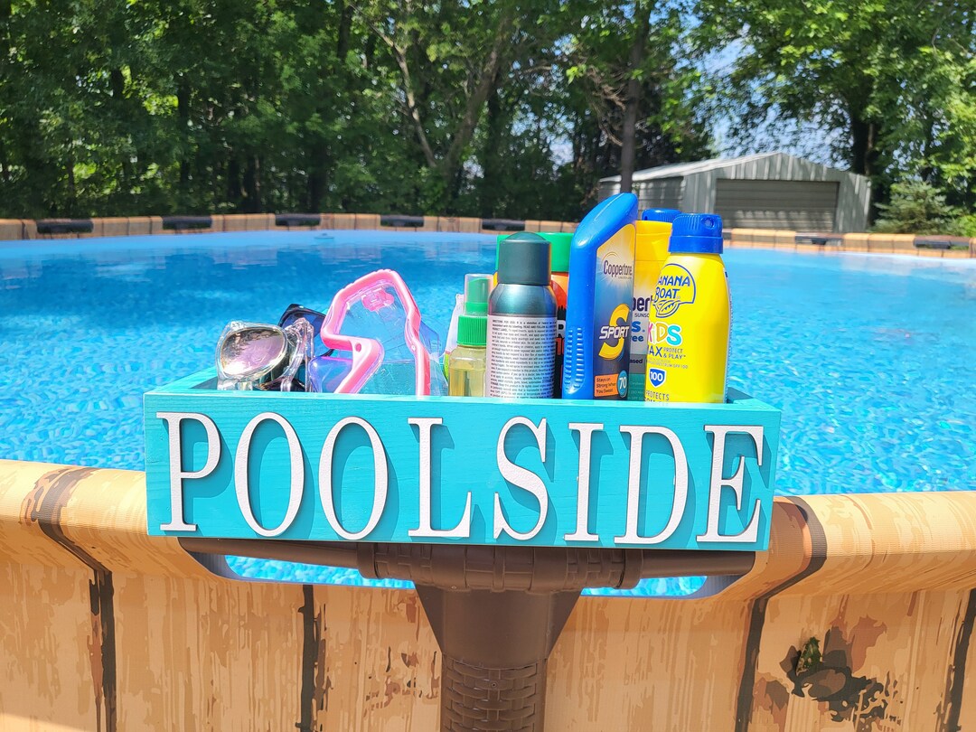 3D Poolside Storage Box - Wooden Storage Box - Wooden Box - Pool ...